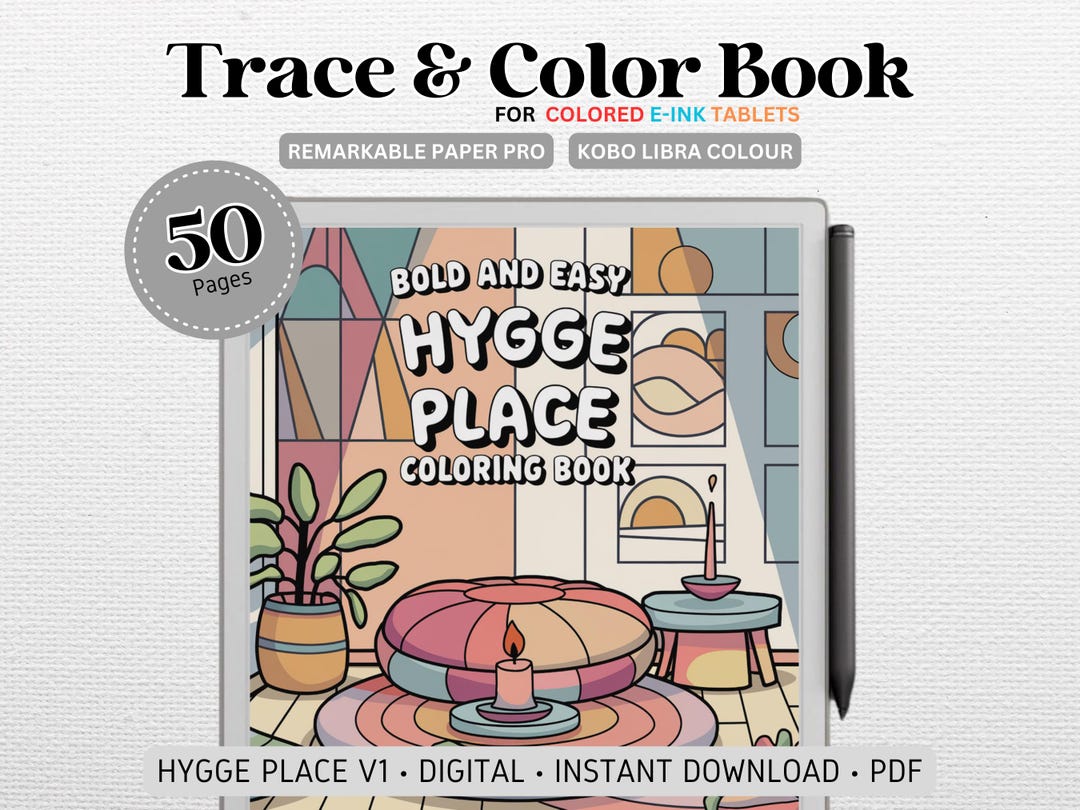 Coloring Book for Coloured E-ink Tablets | Compatible With Kobo Libra ...