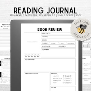 Reading Journal Digital Boox - Etsy