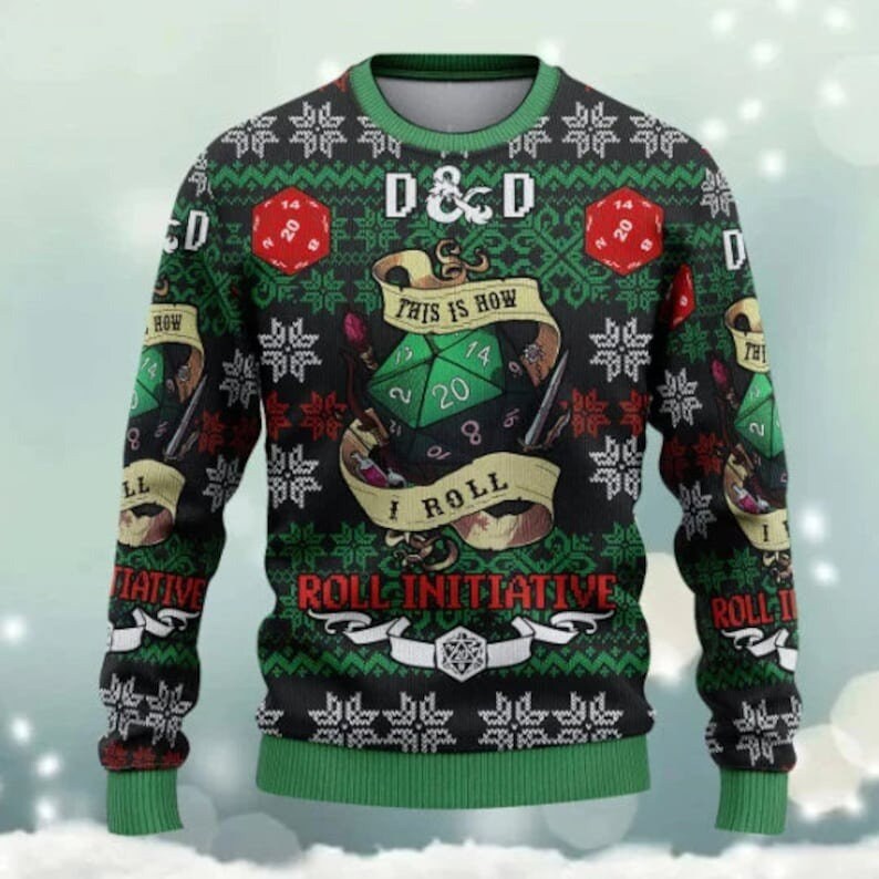 DnD Ugly Christmas Sweater, DnD Ugly Sweater Gift For Christmas, All ...