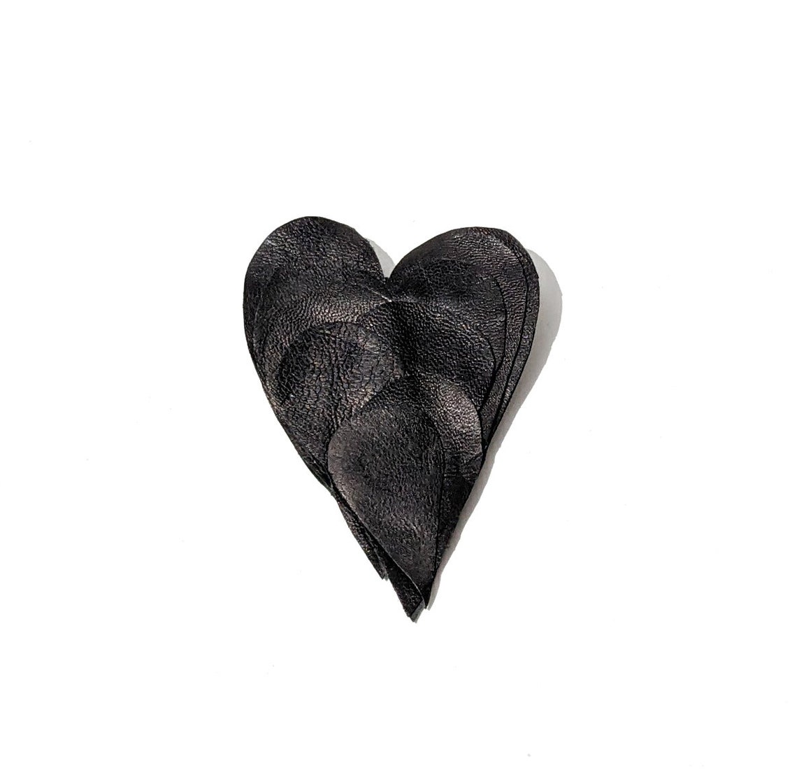Black Heart Brooch/ Black Heart Jewelry/ Black Brooch/ Contemporary ...