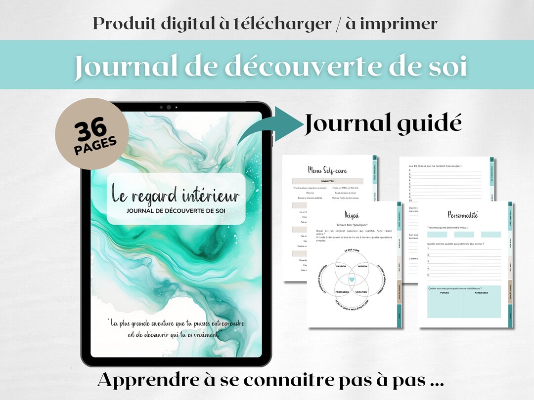 Guided Personal Development Journal, Well-being and Self-discovery ...