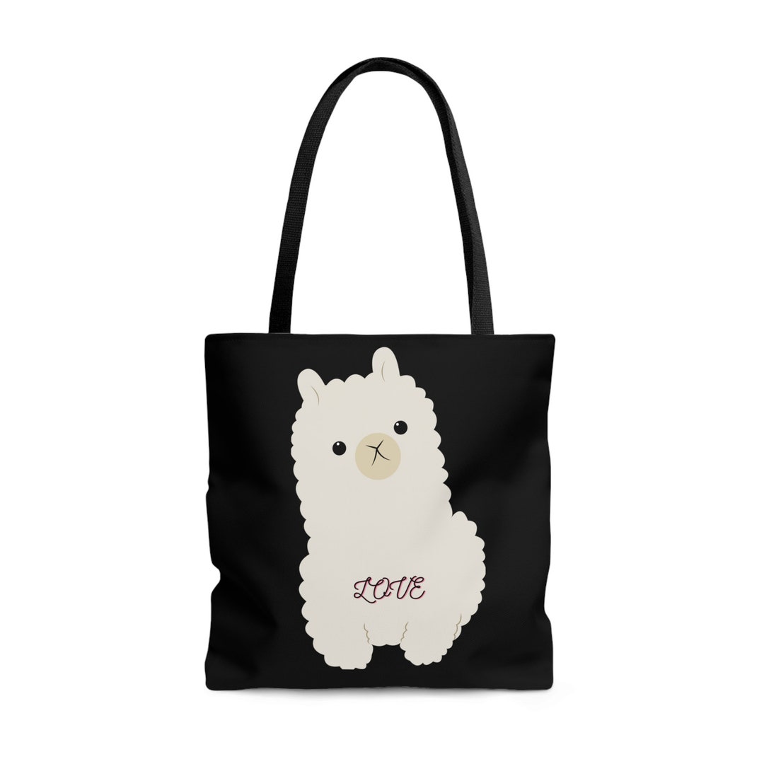 Tote Bag AOP Lamma Cute Lamma Cute Tote Bag Love Lamma - Etsy