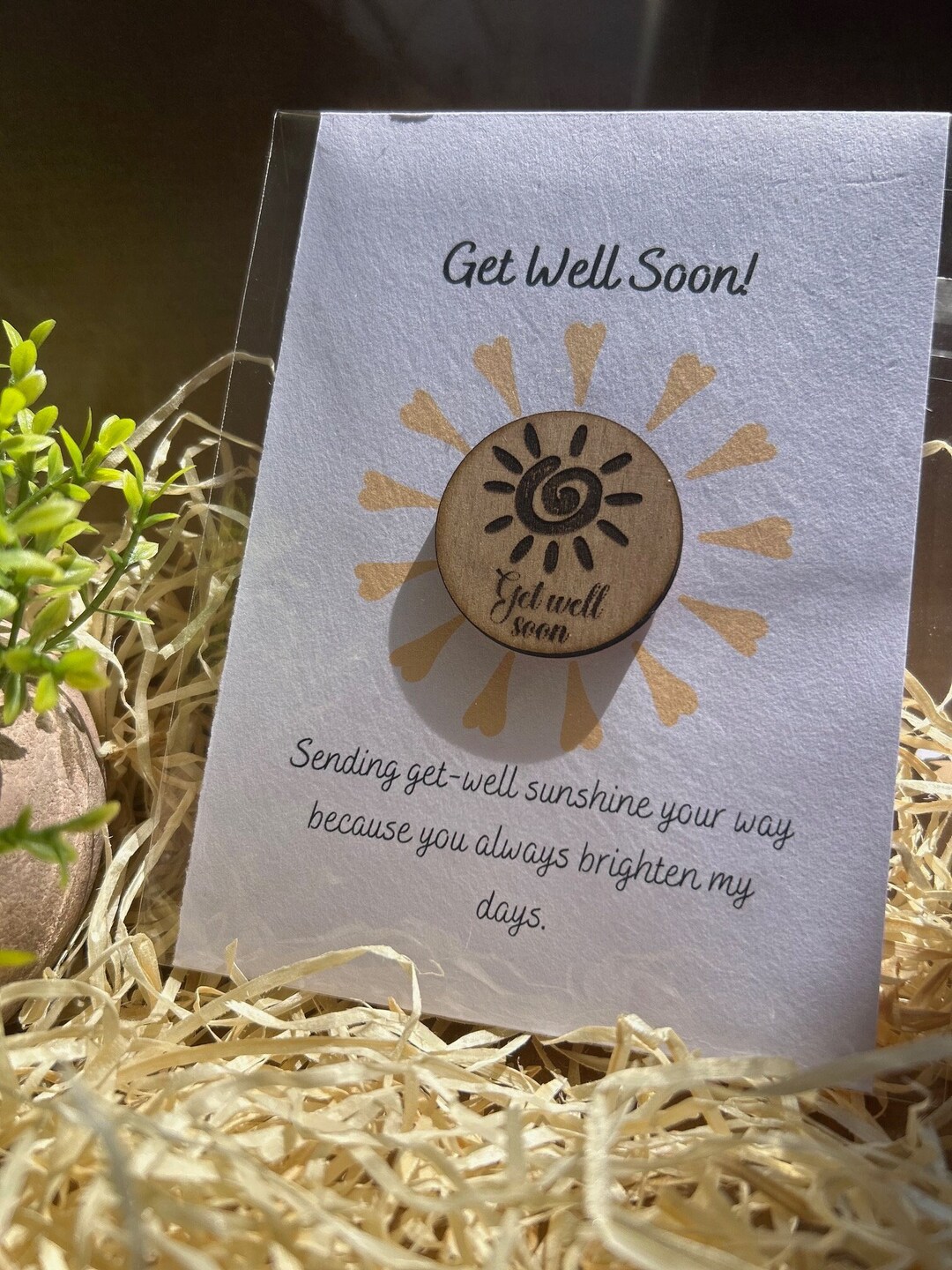 Get Well Soon Pocket Hug Pick Me up Gift Get Well Soon Card - Etsy