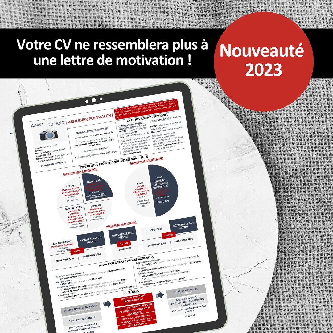 Ergonomic CV Template /resume Model /CV Template to Personalize ...