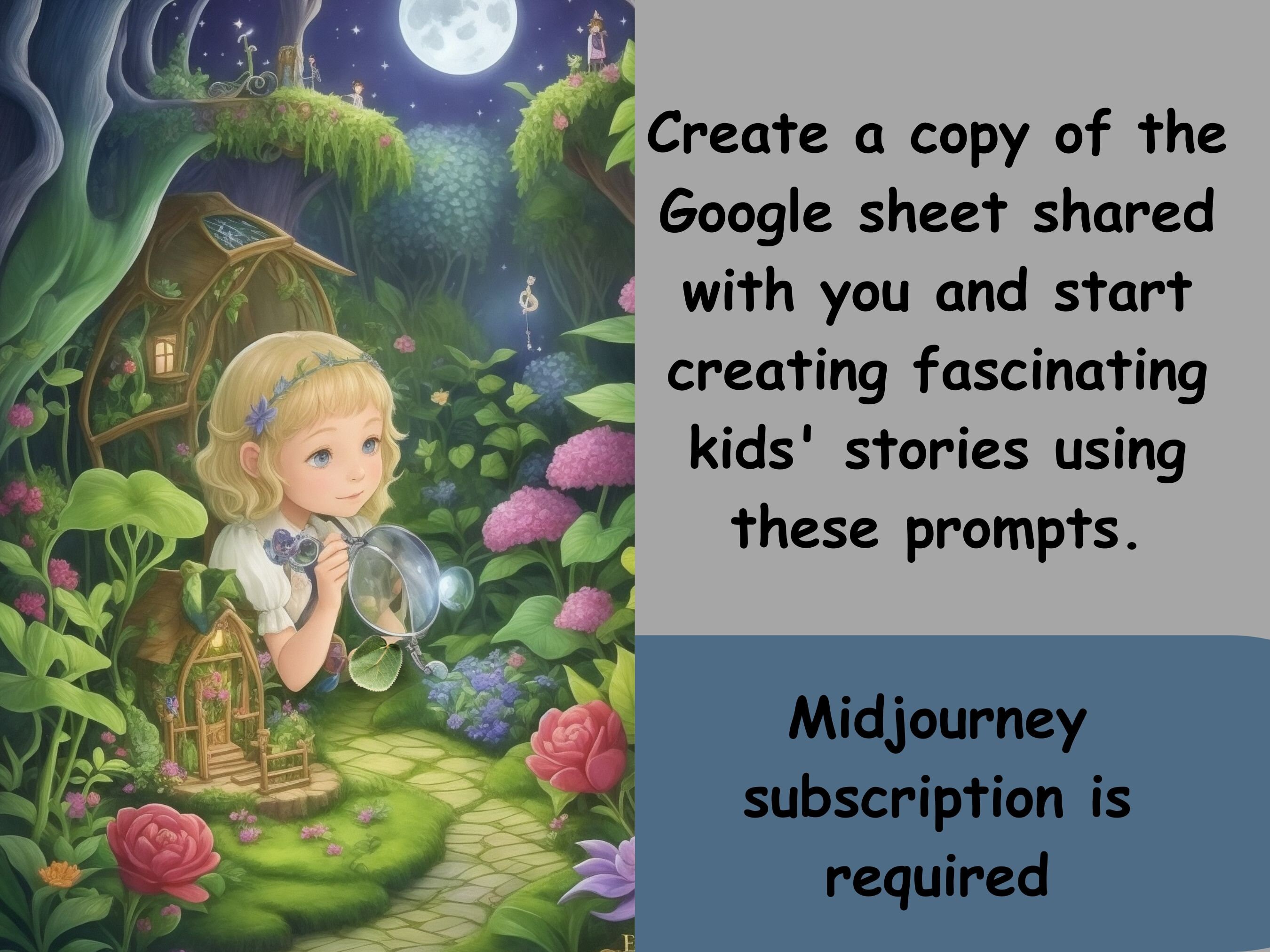Cute Fairy Tale Kids Prompt, Professional Midjourney Prompt 2023, AI ...