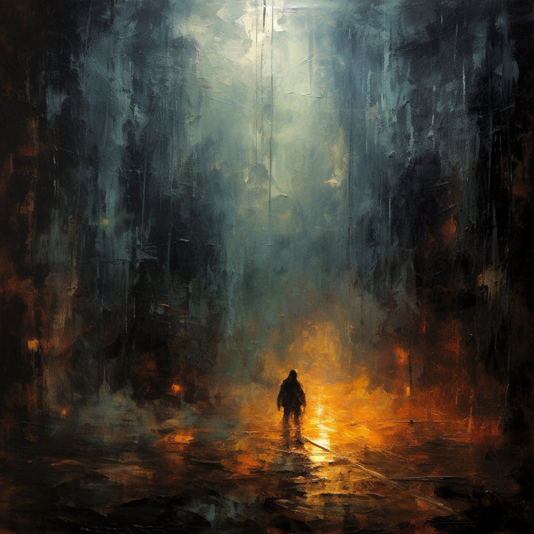 The Dark, Oil Painting, Impressionism, Abstract, Painting, Downloadable ...