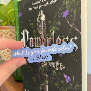 What is Your Favorite Color… Blue, Powerless, Bookish Stickers, Lauren ...