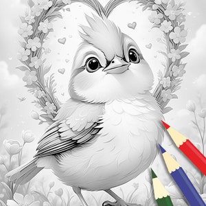 30 Baby Cute Animals Grayscale Coloring Pages for Kids, Grayscale ...