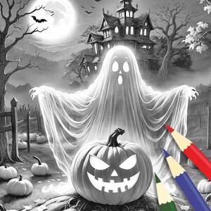 The Nightmare Coloring Book. Halloween Coloring Books With 30 Grayscale ...