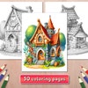 Enchanted Fairy House Coloring Pages, Fairy Home for Adult and Kids ...