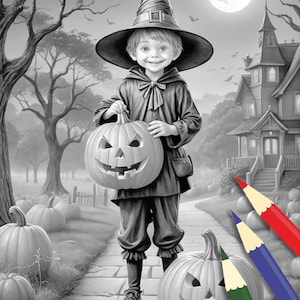 The Nightmare Coloring Book. Halloween Coloring Books With 30 Grayscale ...