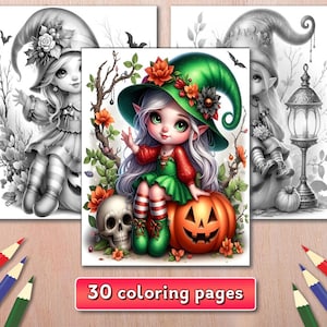 30 Halloween Gnome Girl Coloring Pages, Printable Pumpkin Garden Gnome ...