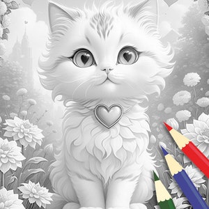 30 Baby Cute Animals Grayscale Coloring Pages for Kids, Grayscale ...