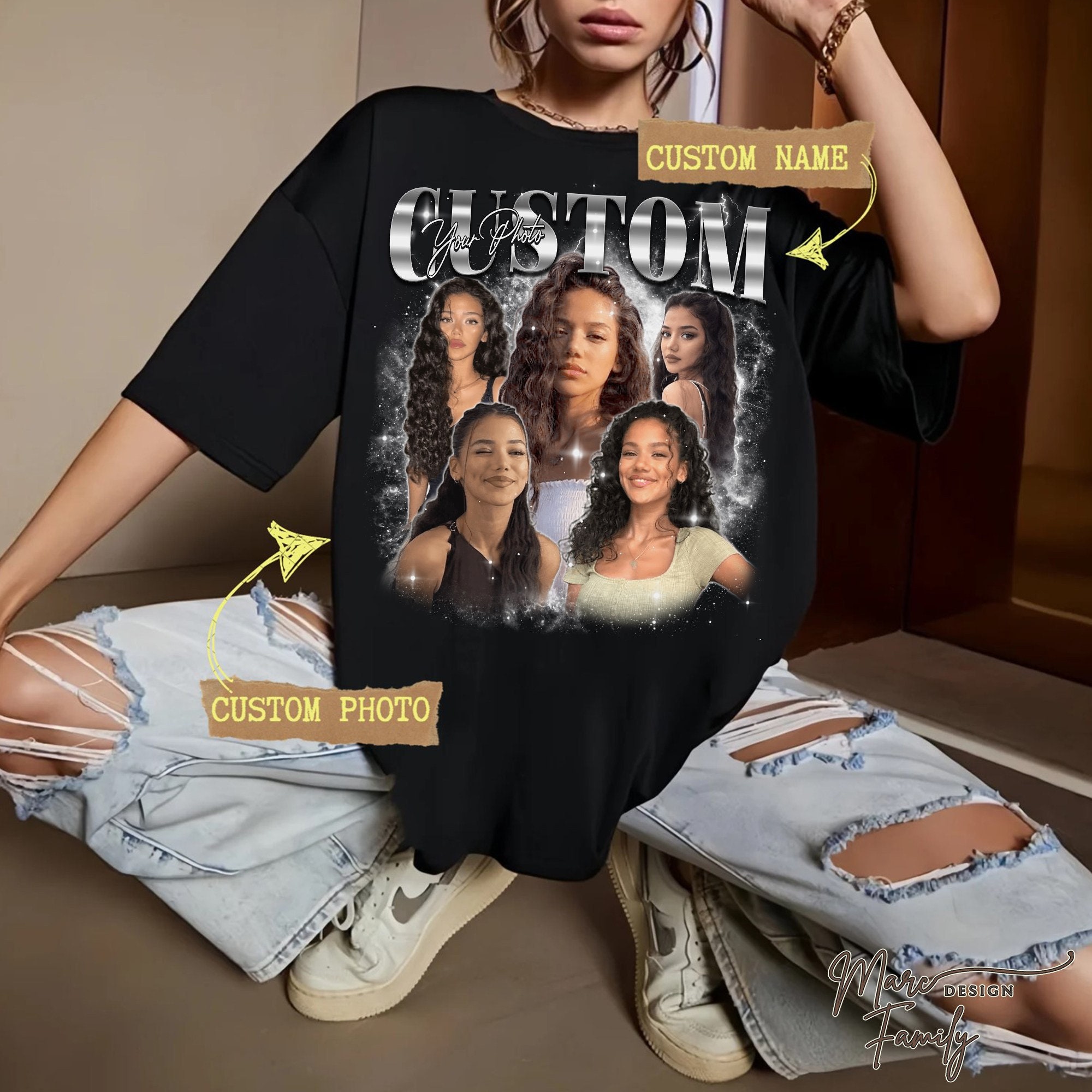 Custom Bootleg Rap Tee, Vintage Graphic 90s Tshirt, CUSTOM Your Own ...