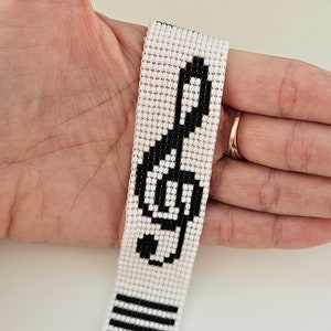 Music Theme Bracelet, Treble Clef Bangle, Music Note Charm, Musician ...