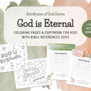 Attributes of God | God is Eternal Printable | Coloring & Handwriting ...