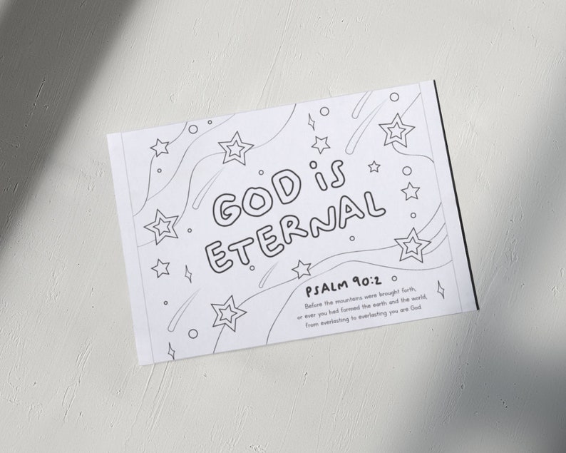Attributes of God | God is Eternal Printable | Coloring & Handwriting ...