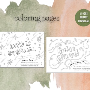 Attributes of God | God is Eternal Printable | Coloring & Handwriting ...