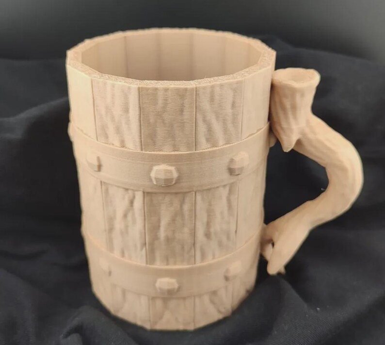 Medieval Beer Mug STL – 3D Print File Wood Look – Viking Tavern Fantasy ...