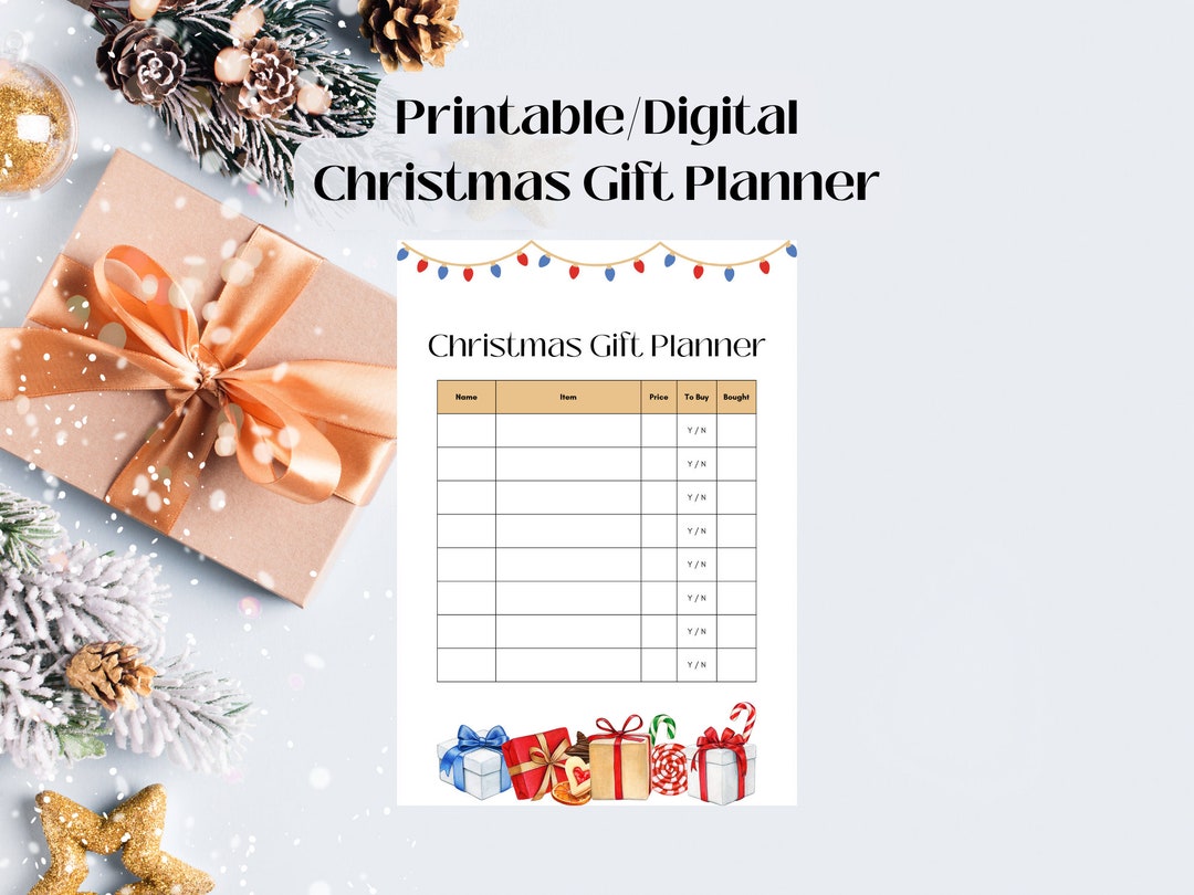 Printable Christmas Gift Planner / Christmas Planning / - Etsy