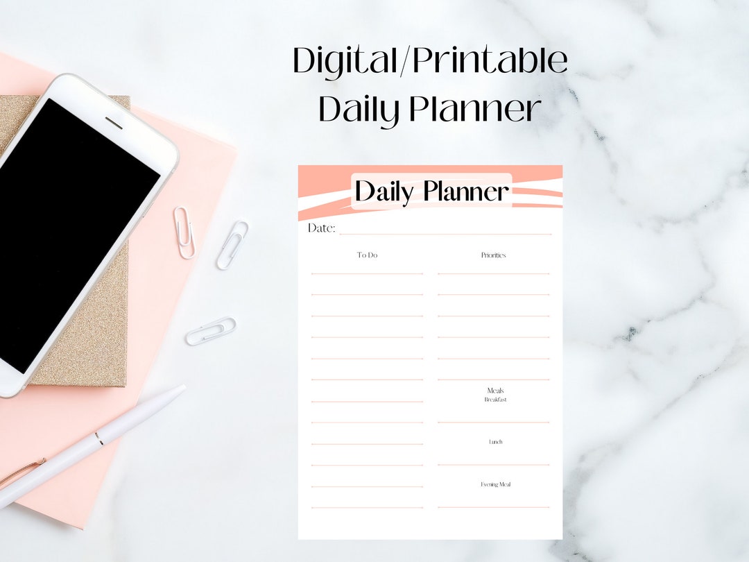 Digital and Printable Daily Schedule / to Do List / Daily to - Etsy