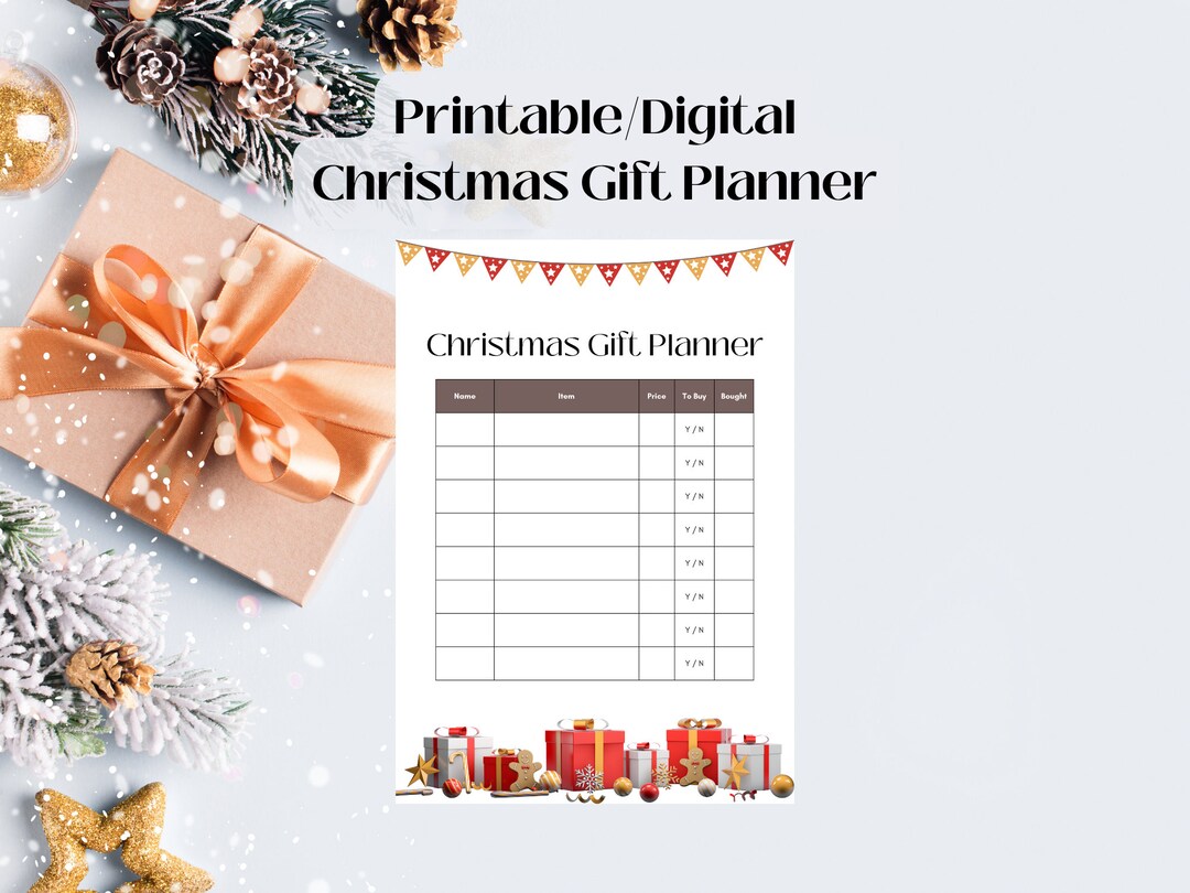 Printable Christmas Gift Planner / Christmas Planning / - Etsy