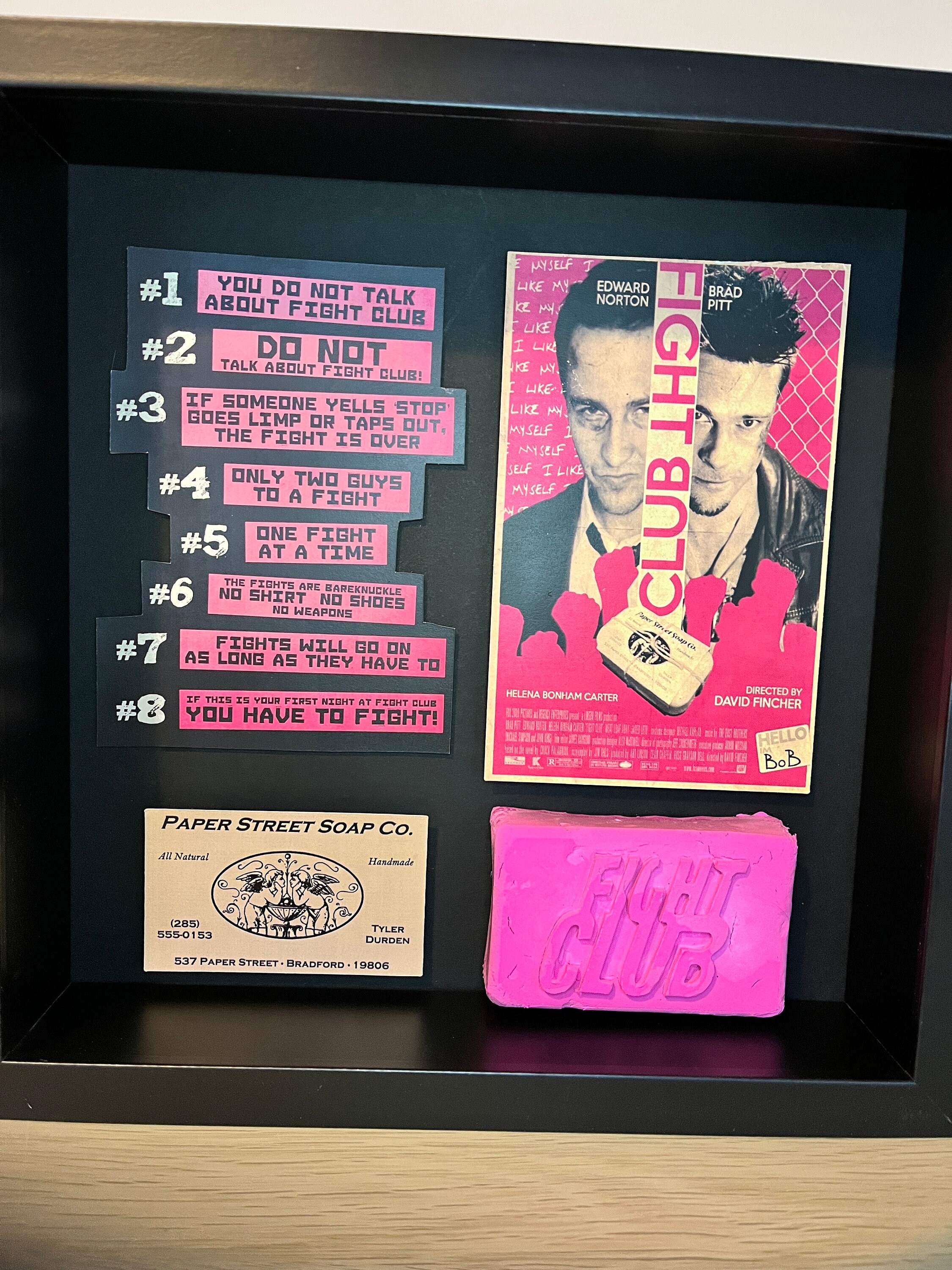 Fight Club Shadowbox Wall Art - Etsy
