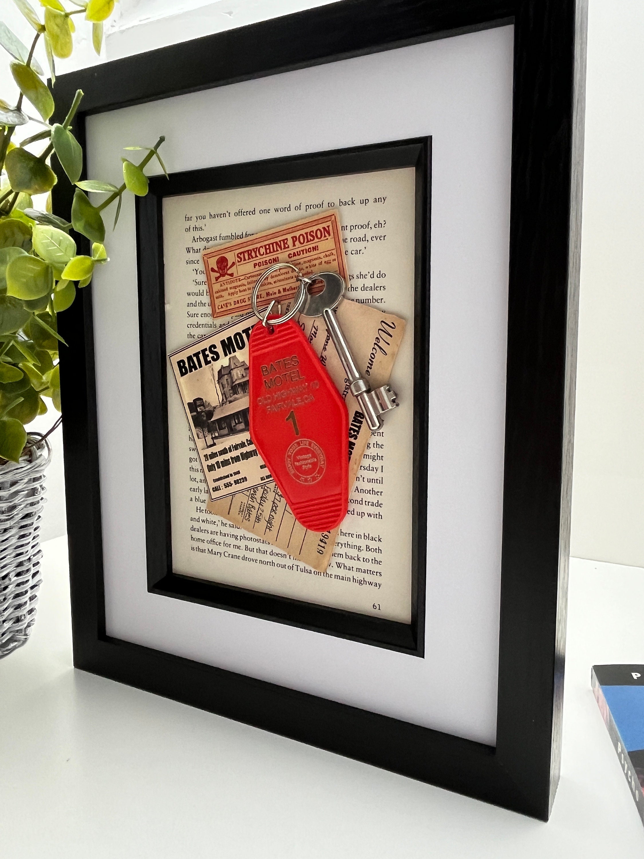 Psycho / Bates Motel by Robert Bloch Framed Wall Art. Book Lover Gift ...