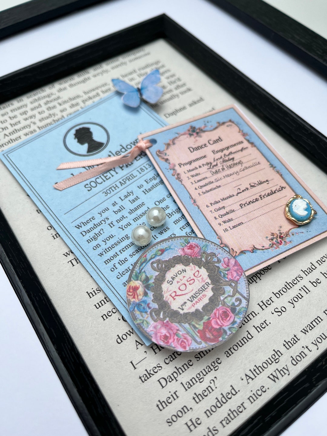 Bridgerton Book Wall Art: Handmade Embellished Frame - Etsy