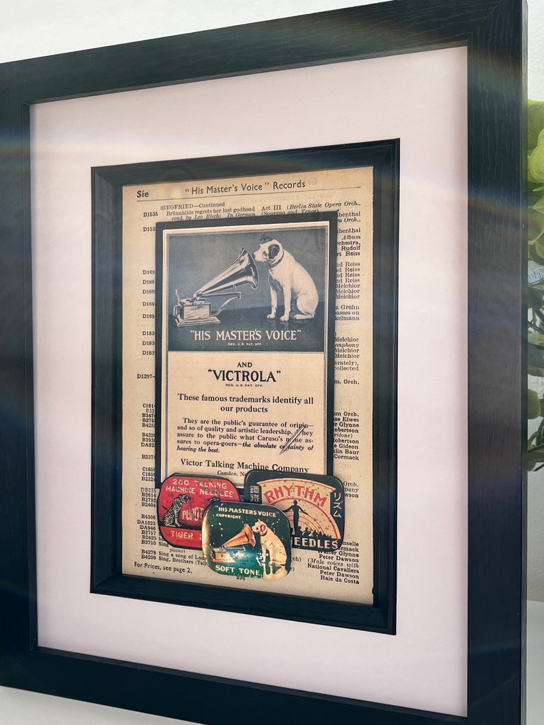 Vintage Gramophone Advertisement Framed Wall Art: HMV Gift - Etsy