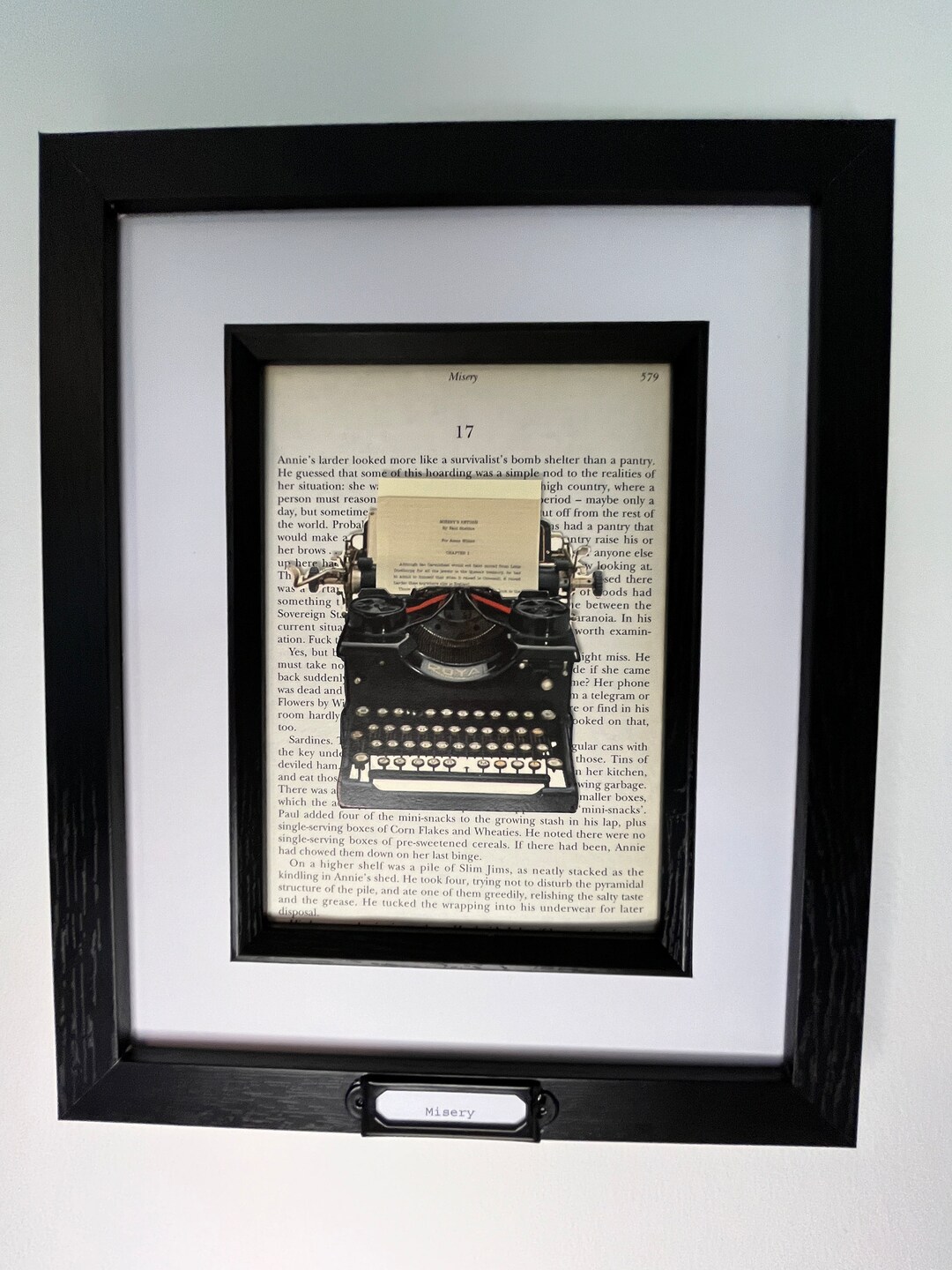 Misery by Stephen King Wall Art. Book Lover Movie Fan Ideal - Etsy