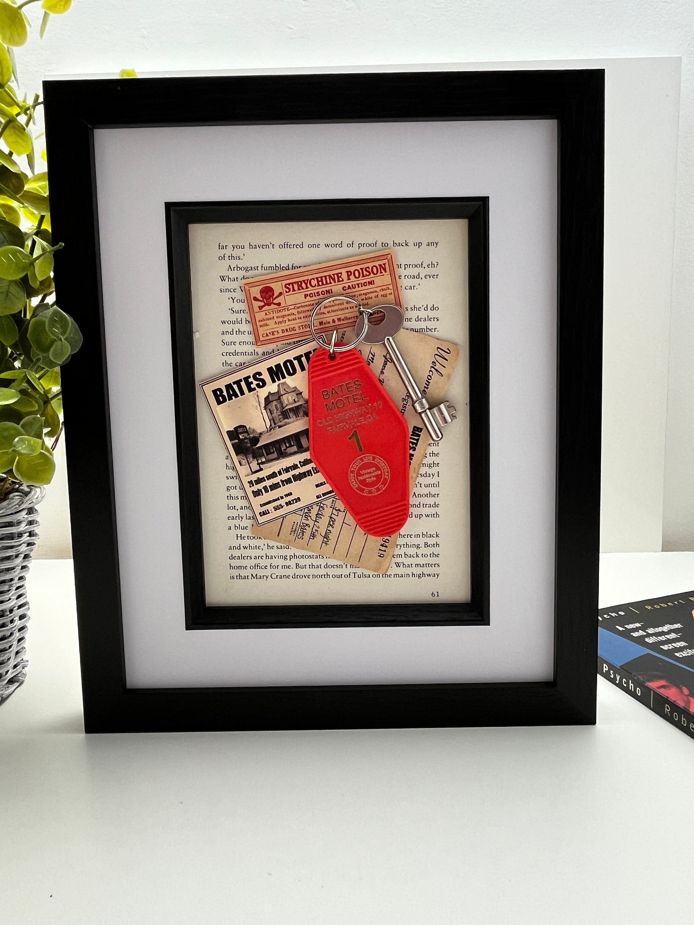 Psycho / Bates Motel by Robert Bloch Framed Wall Art. Book Lover Gift ...