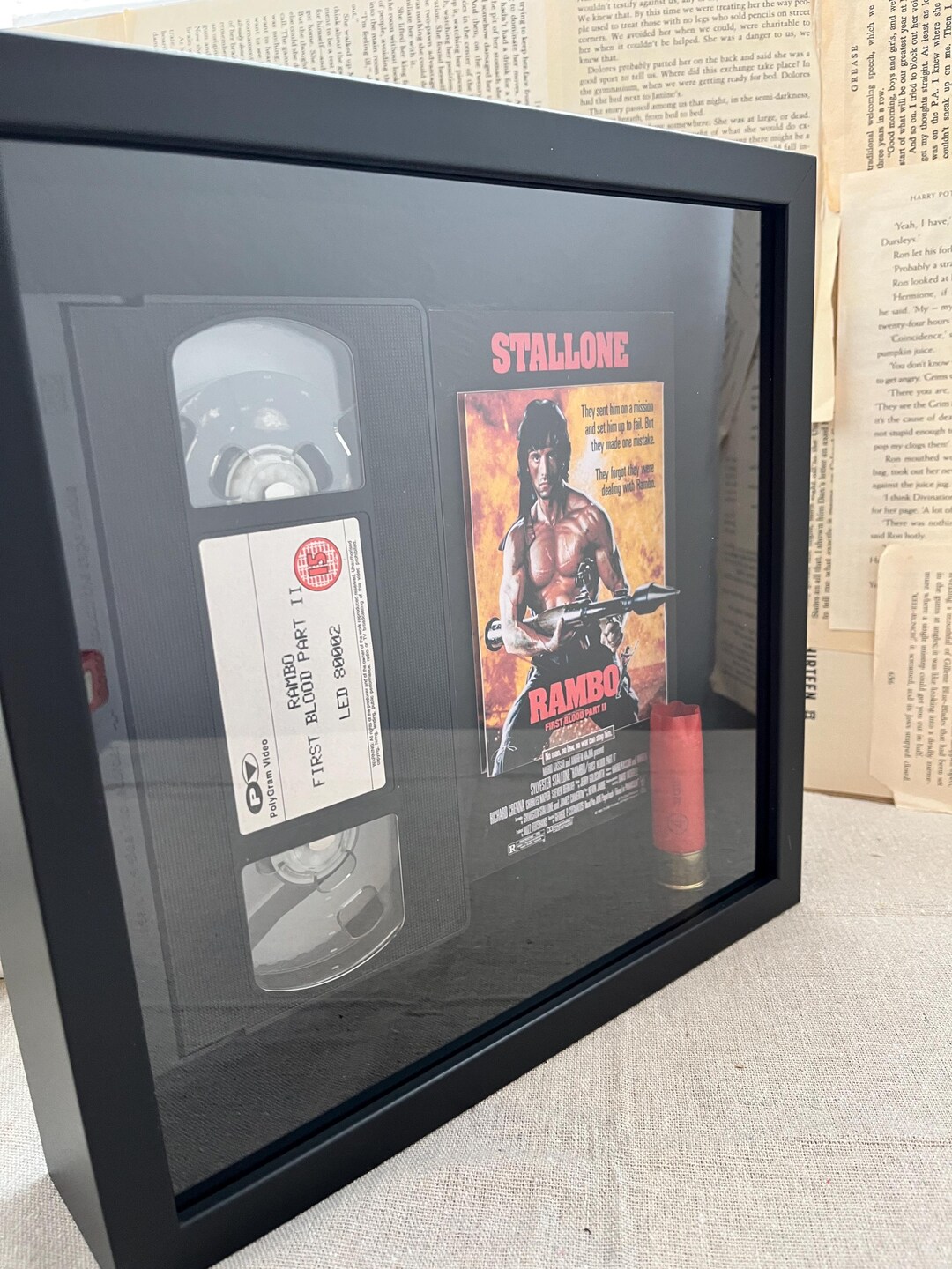 Rambo Vhs Shadowbox Wall Art. Movie Props. Cinema Room Decor. Movie ...