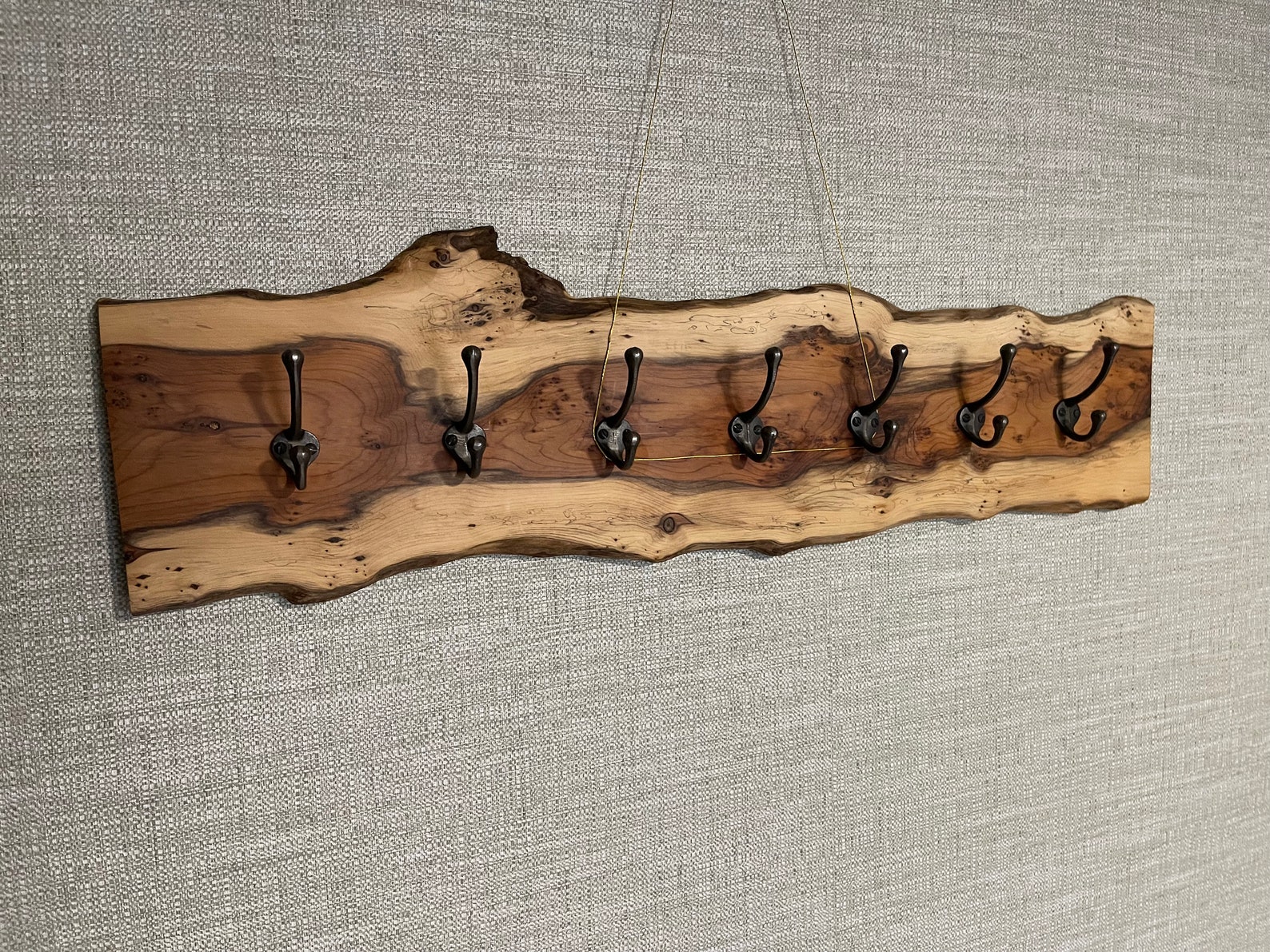 Live Edge Coat Rack - Etsy