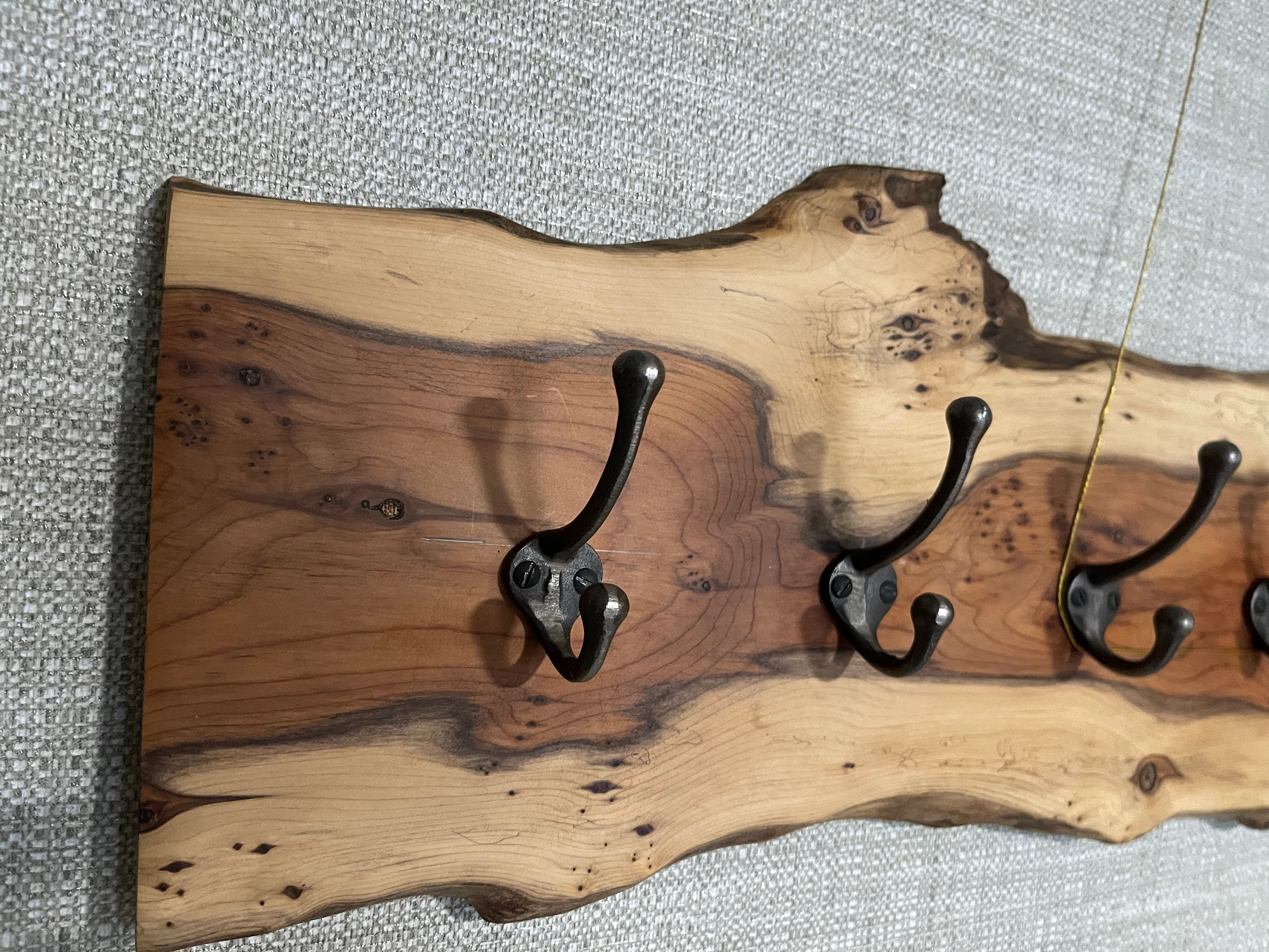 Live Edge Coat Rack - Etsy