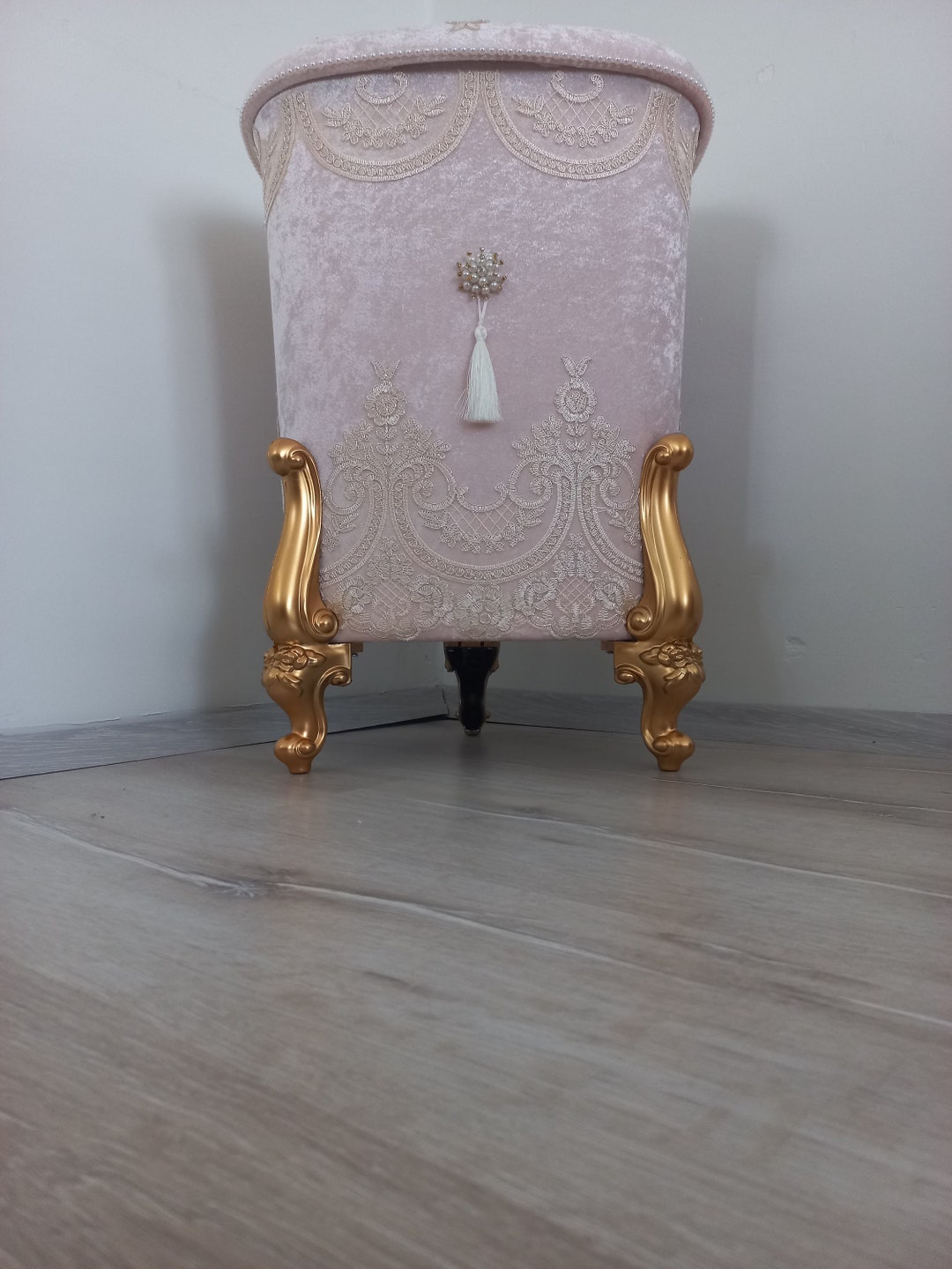 Modern Rustik Contemporary Pink Handmade Bathroom Set,velvet Laundry ...