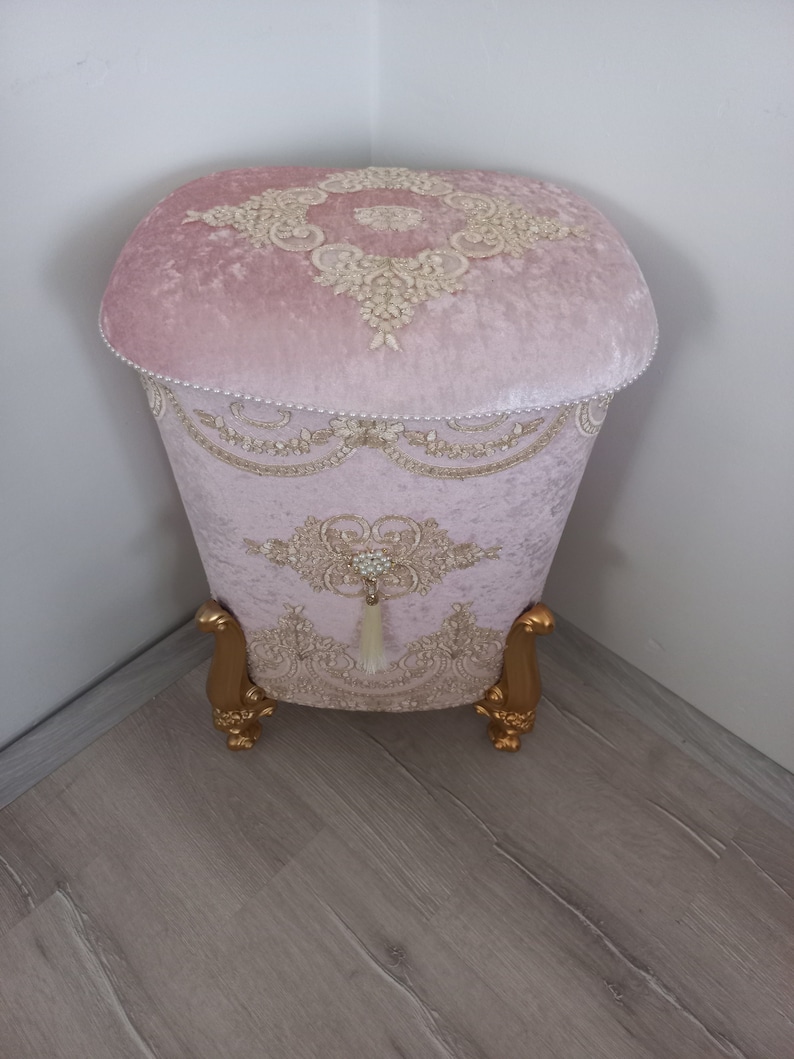 Handmade Pink Laundry Basket: Rustic Bathroom Decor - Etsy