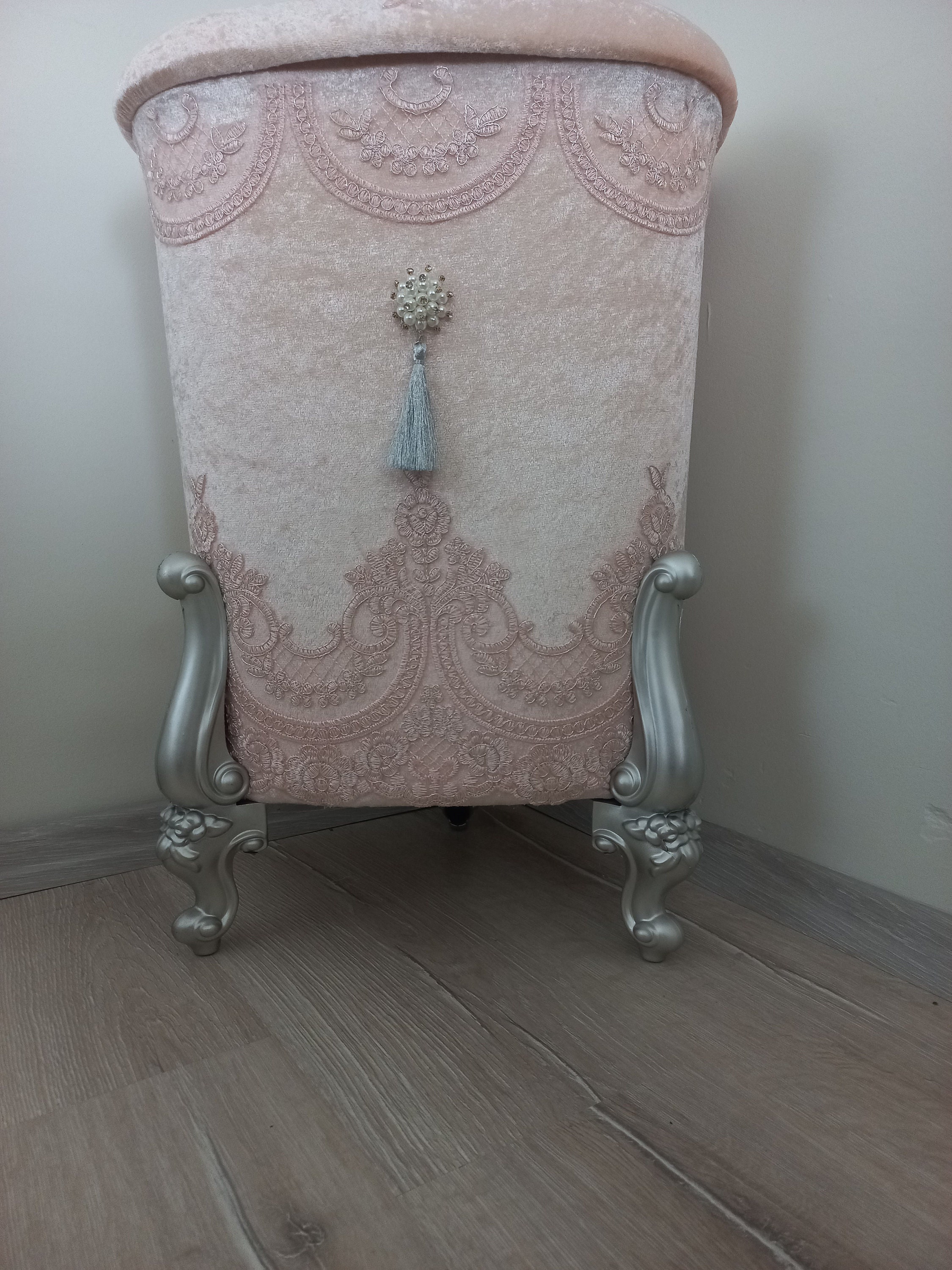 Handmade Powder Pink Velvet Laundry Basket: Silver Accents - Etsy