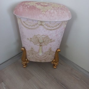 Handmade Pink Laundry Basket: Rustic Bathroom Decor - Etsy