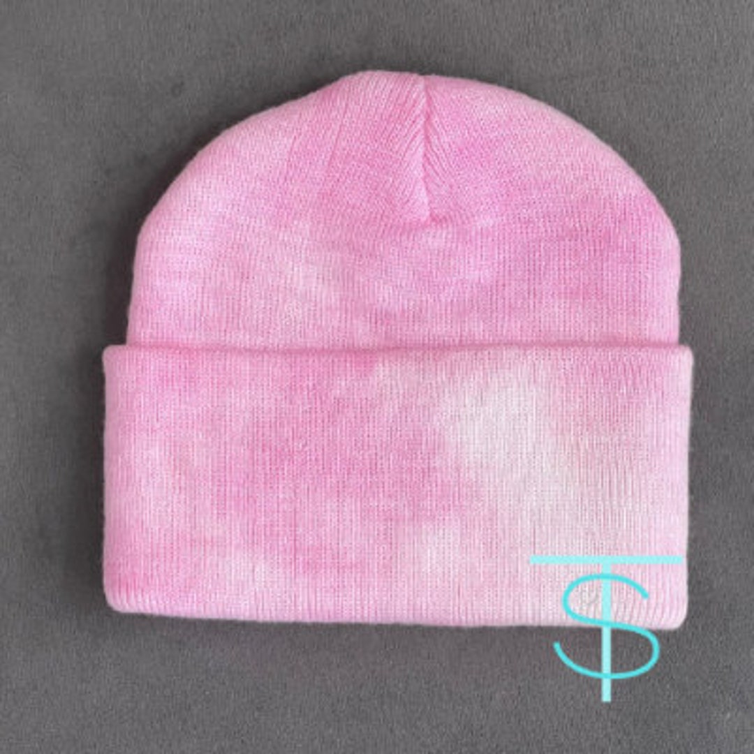 Tie Dye Hat, Custom Beenie, Hand Dyed Hat, Tie Dye Beenie, Pink Hat - Etsy UK