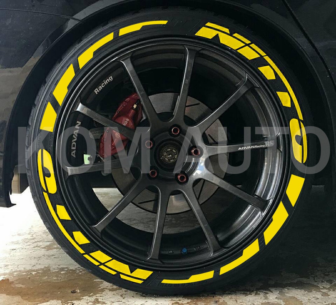 Nitto Strip Decal Letters 1'' 8 Pcs Car Tire - Etsy