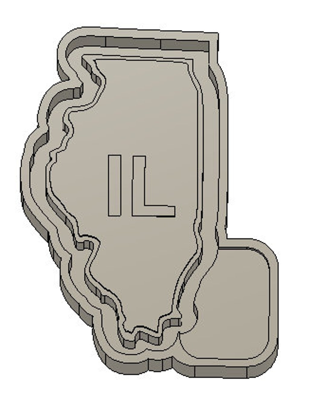 Illinois STL File - Etsy