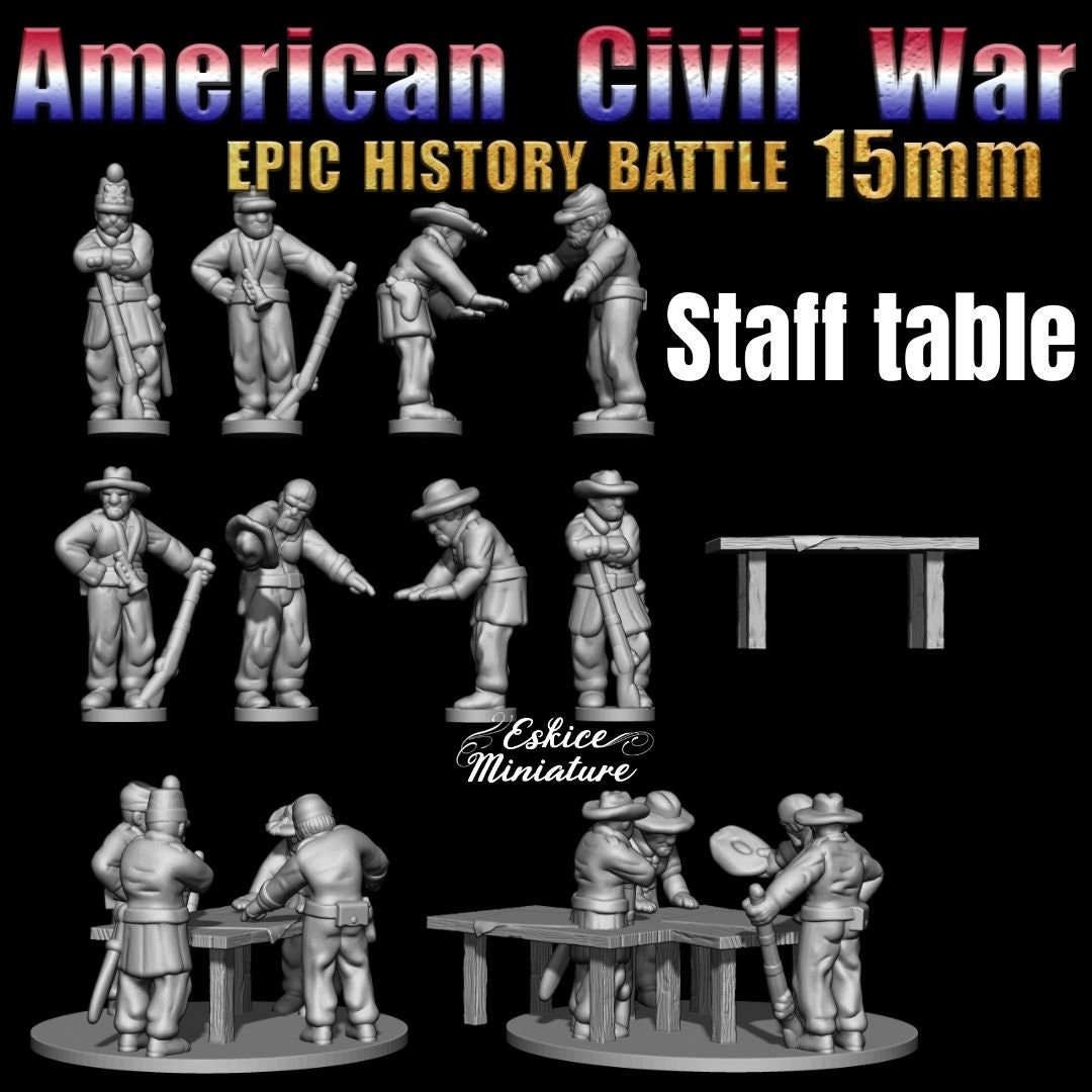 All Squad Staff Table Epic History Battle of American Civil - Etsy