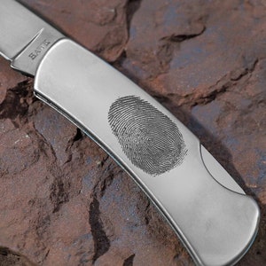Fingerprint Engraved Knife - Personalized Fingerprint Knife Gift for ...