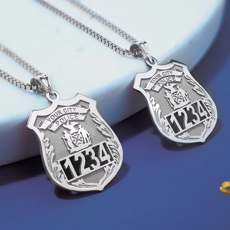 Personalized Police Badge Charm - Etsy