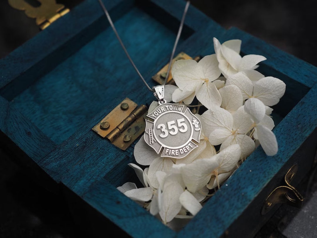 Custom Firefighter Badge Charm - Etsy