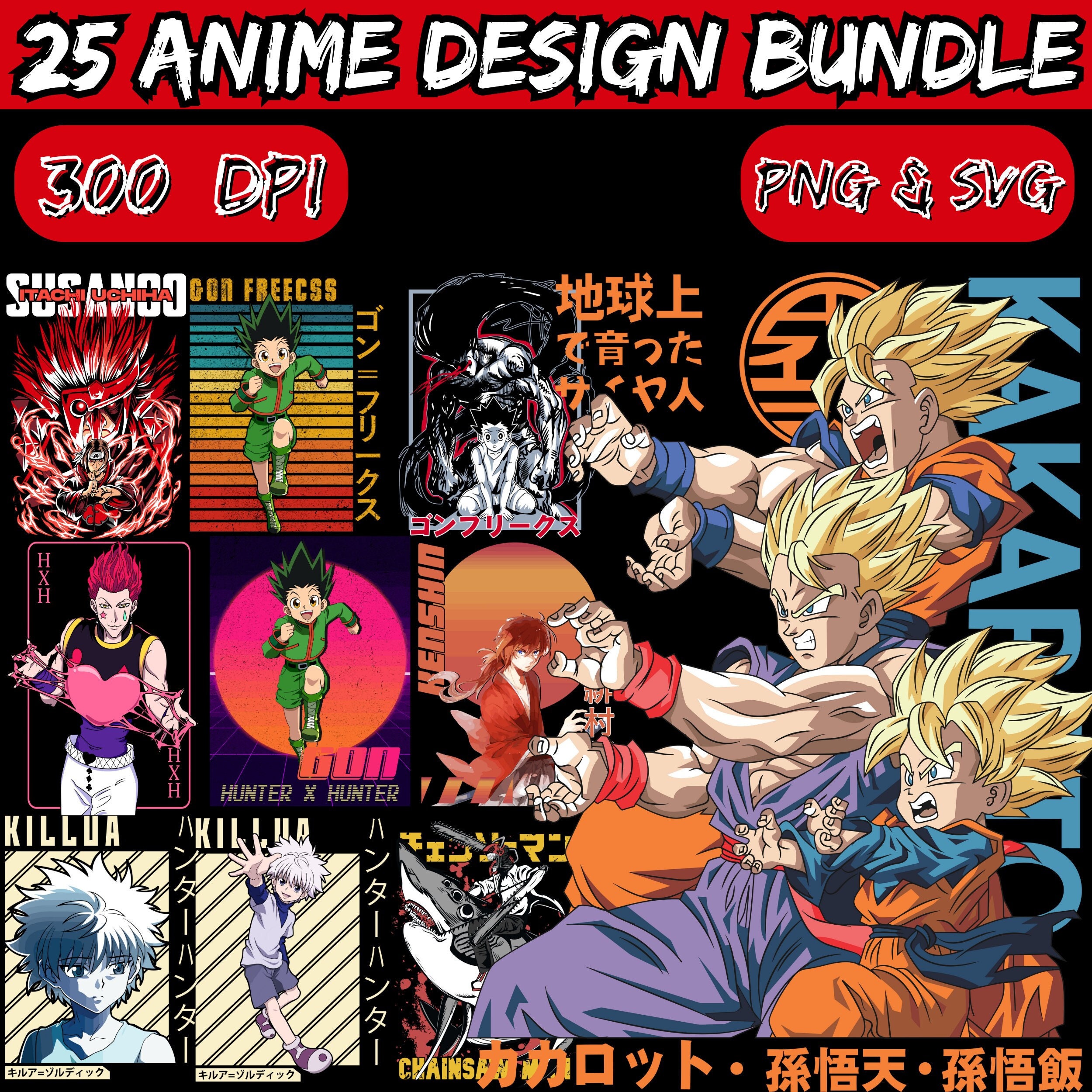 25 Ready for Dtf Anime Png Manga Png Sublimation Design Premium Anime ...