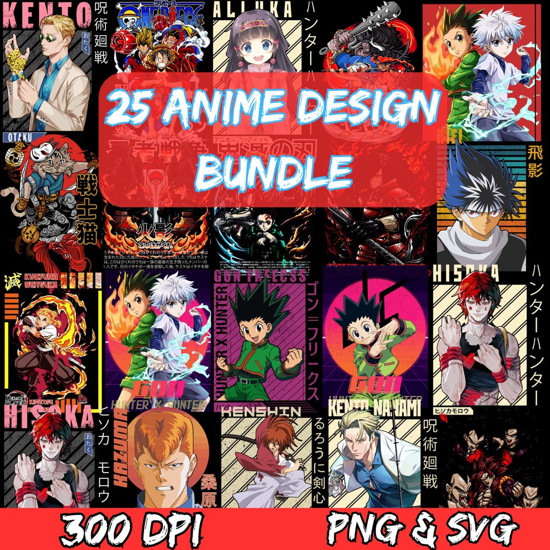 25 Instant Download Anime Packs Anime Bundle Svg Digital Download ...