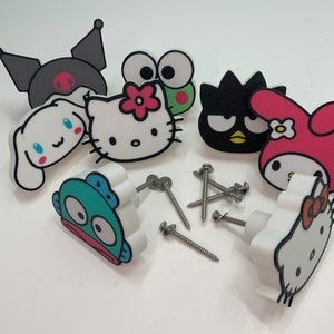 HELLO KITTY Themed Drawer Knobs/handles for Nurseries, Kid's Rooms, Cabinets, and Dressers ...