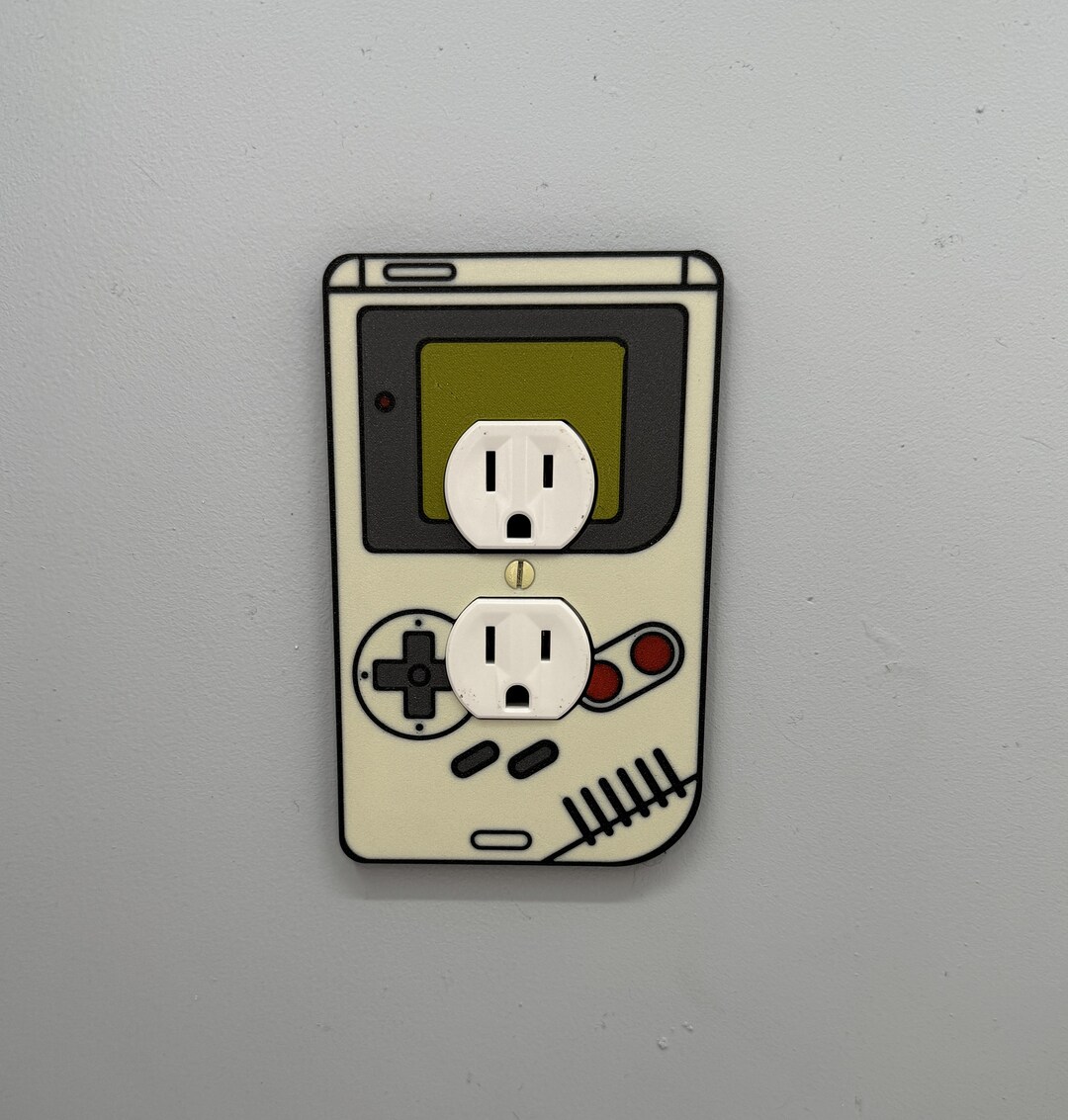 GAMEBOY Outlet Cover Plate- Game Room- Wall Art- Gamer Decor - Video ...